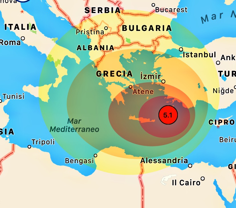 TERREMOTO GRECIA, VIOLENTA scossa di MAGNITUDO 5.1 tra RODI e CRETA ... TERREMOTO GRECIA, VIOLENTA scossa di MAGNITUDO 5.1 tra RODI e CRETA ...