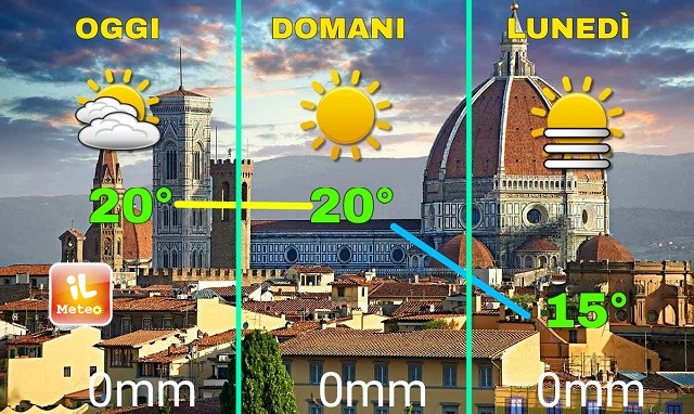 Meteo Firenze: nubi e sole ma nel WEEKEND FINO A 20 GRADI