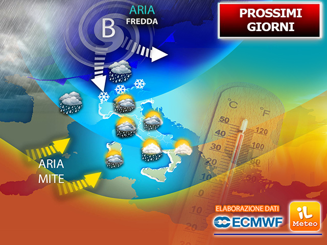 Meteo: PROSSIMI GIORNI, Alta Pressione in ritirata, si avvicina un Ciclone carico di Pioggia e ...
